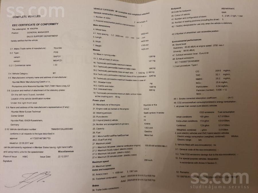 Melns Hyundai i30 2018 Rīga, ar dzinēja tilpumu 1.40 L un nobraukumu 56 tūkst. km par 12900 €, foto 22 vietnē AUTOMOTO.COM.LV