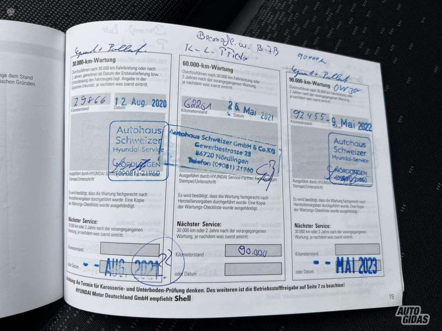 Black Hyundai i30 2019 in Siauliai, with an engine capacity of 1.60 L and mileage of 202 thousand km for 9800 €, photo 36 on AUTOMOTO.COM.LV