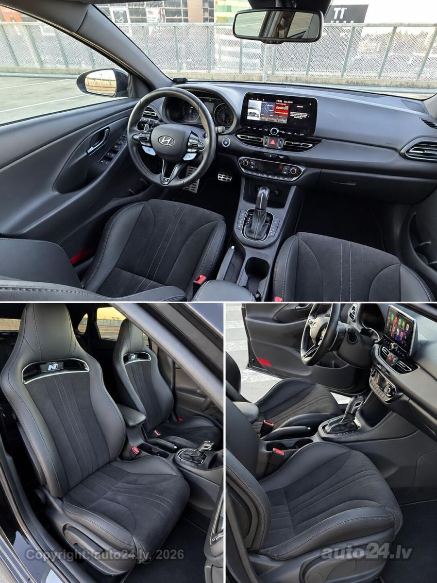 Black Hyundai i30 2023 in Tallinn, with an engine capacity of 2.00 L and mileage of 46 thousand km for 29900 €, photo 9 on AUTOMOTO.COM.LV