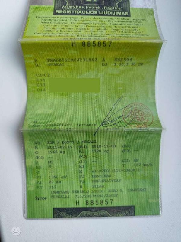 Grey Hyundai i30 2011 in Silale, with an engine capacity of 1.40 L and mileage of 98 thousand km for 3290 €, photo 10 on AUTOMOTO.COM.LV