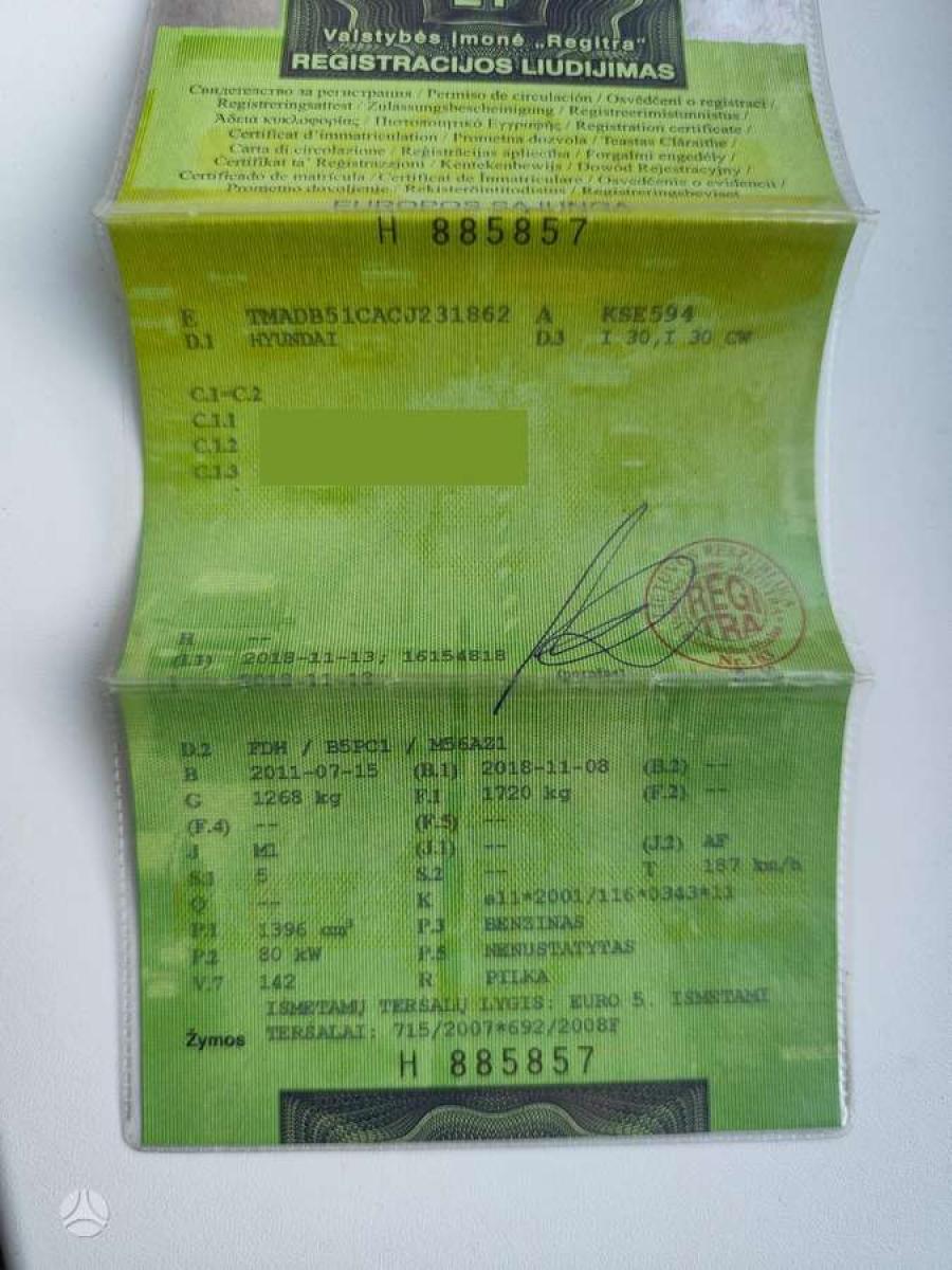 Серый Хендай i30 2011 в Шилале, объемом двигателя 1.40 л и пробегом 98 тыс. км за 3290 €, фото 10 на AUTOMOTO.COM.LV