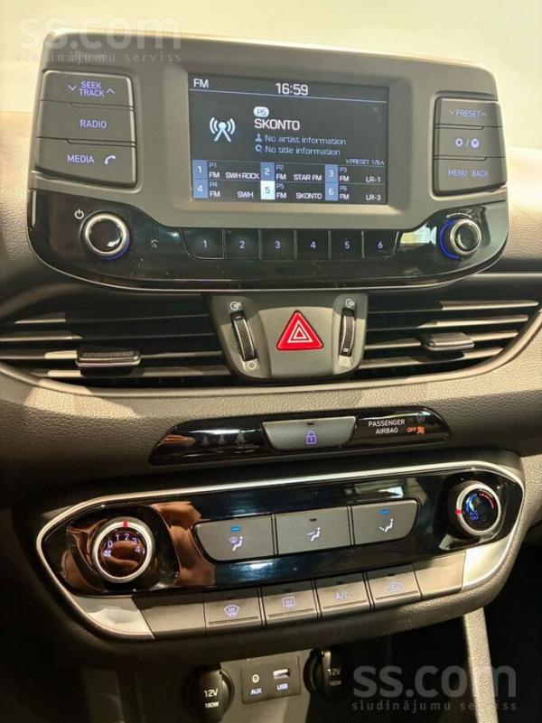 Grey Hyundai i30 2018 in Riga, with an engine capacity of 1.40 L and mileage of 102 thousand km for 6490 €, photo 10 on AUTOMOTO.COM.LV