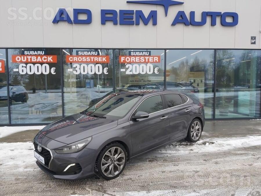 Grey Hyundai i30 2020 in Riga, with an engine capacity of 1.40 L and mileage of 162 thousand km for 13500 €, photo 1 on AUTOMOTO.COM.LV