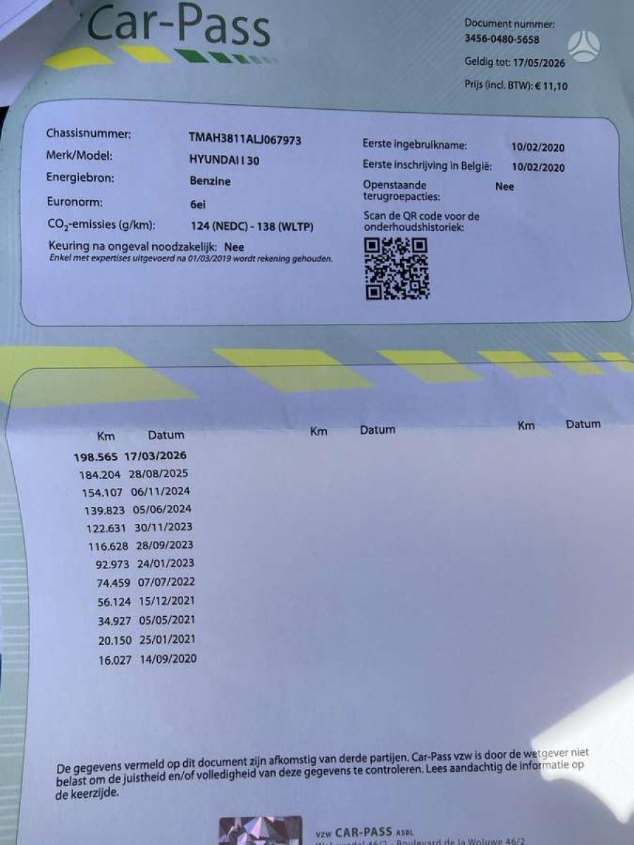 Серый Хендай i30 2020 в Шяуляй, объемом двигателя 1.00 л и пробегом 198 тыс. км за 7100 €, фото 35 на AUTOMOTO.COM.LV