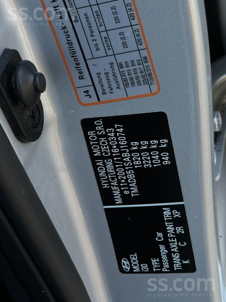 Хендай i30 2010 в Юрмала, объемом двигателя 1.60 л и пробегом 0 тыс. км за 2590 €, фото 21 на AUTOMOTO.COM.LV