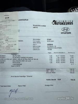 Balts Hyundai i30 2012 Tallina, ar dzinēja tilpumu 1.60 L un nobraukumu 239 tūkst. km par 3490 €, foto 25 vietnē AUTOMOTO.COM.LV