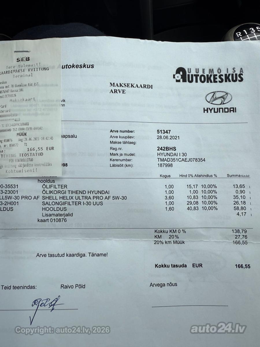 Balts Hyundai i30 2012 Tallina, ar dzinēja tilpumu 1.60 L un nobraukumu 239 tūkst. km par 3490 €, foto 25 vietnē AUTOMOTO.COM.LV