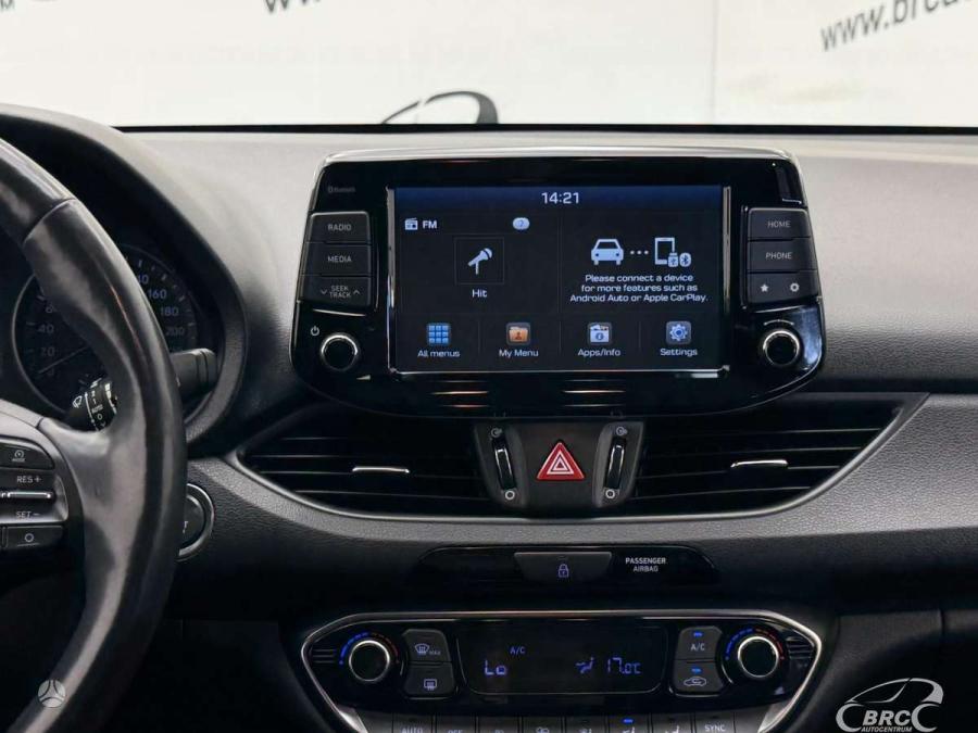 White Hyundai i30 2018 in Vilnius, with an engine capacity of 1.35 L and mileage of 125 thousand km for 9500 €, photo 18 on AUTOMOTO.COM.LV