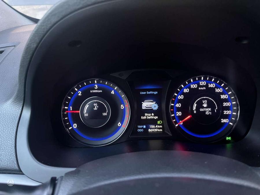 Grey Hyundai i40 2012 in Utena, with an engine capacity of 1.69 L and mileage of 86 thousand km for 4699 €, photo 14 on AUTOMOTO.COM.LV