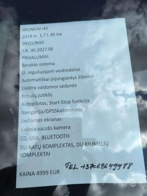 Серый Хендай и40 2014 в Утена, объемом двигателя 1.69 л и пробегом 394 тыс. км за 4999 €, фото 12 на AUTOMOTO.COM.LV