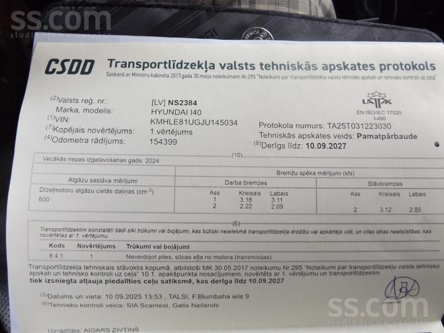 Pelēks Hyundai i40 2018 Rīga, ar dzinēja tilpumu 1.70 L un nobraukumu 173 tūkst. km par 6350 €, foto 9 vietnē AUTOMOTO.COM.LV