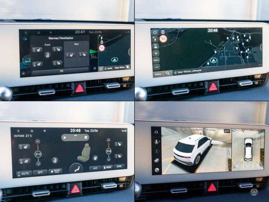 Grey Hyundai Ioniq 5 2022 in Vilnius, with an engine capacity of 0.00 L and mileage of 73 thousand km for 26350 €, photo 42 on AUTOMOTO.COM.LV