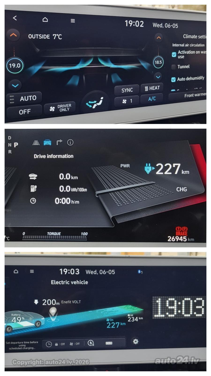 White Hyundai Ioniq 5 2024 in Tallinn, with an engine capacity of 0.00 L and mileage of 27 thousand km for 37000 €, photo 25 on AUTOMOTO.COM.LV