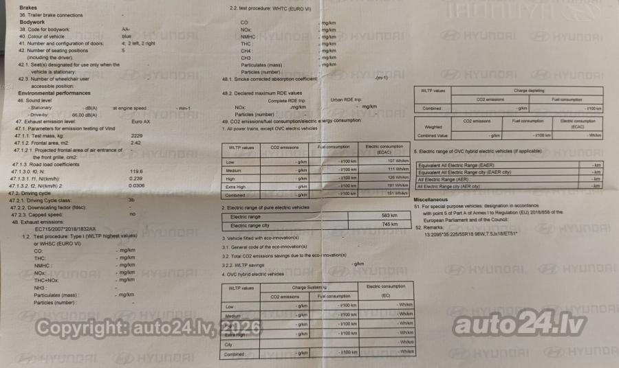 Blue Hyundai IONIQ 6 2023 in Tallinn, with an engine capacity of 0.00 L and mileage of 62 thousand km for 34999 €, photo 25 on AUTOMOTO.COM.LV