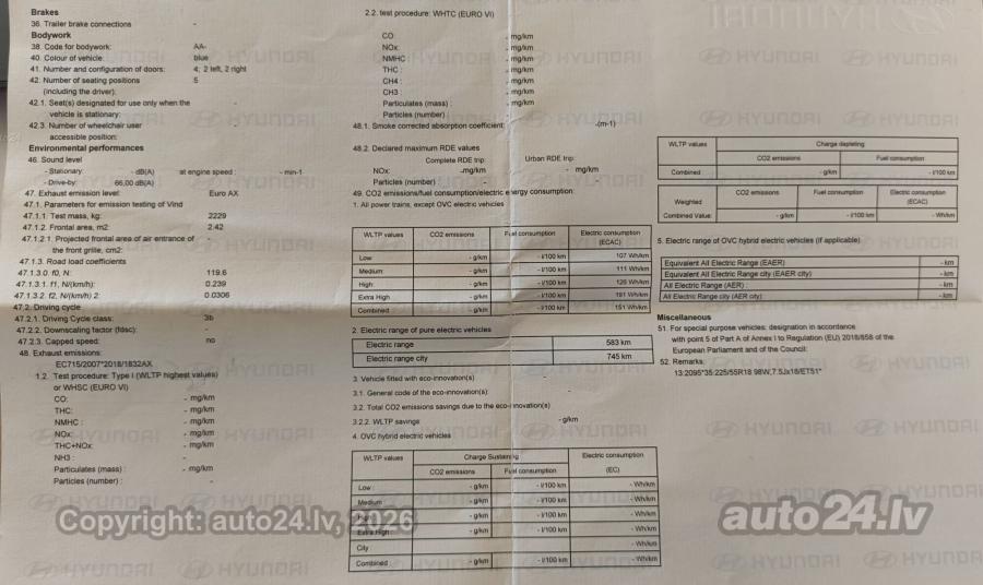 Синий Хендай IONIQ 6 2023 в Таллин, объемом двигателя 0.00 л и пробегом 62 тыс. км за 34999 €, фото 25 на AUTOMOTO.COM.LV