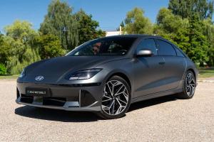 Grey Hyundai IONIQ 6 2024 in Vilnius, with an engine capacity of 0.00 L and mileage of 44 thousand km for 33950 €, photo  on AUTOMOTO.COM.LV