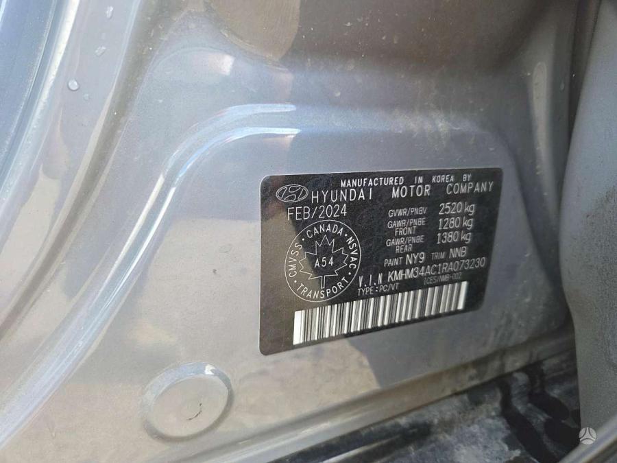 Pelēks Hyundai IONIQ 6 2024 Klaipėda, ar dzinēja tilpumu 0.00 L un nobraukumu 38 tūkst. km par 18271 €, foto 14 vietnē AUTOMOTO.COM.LV