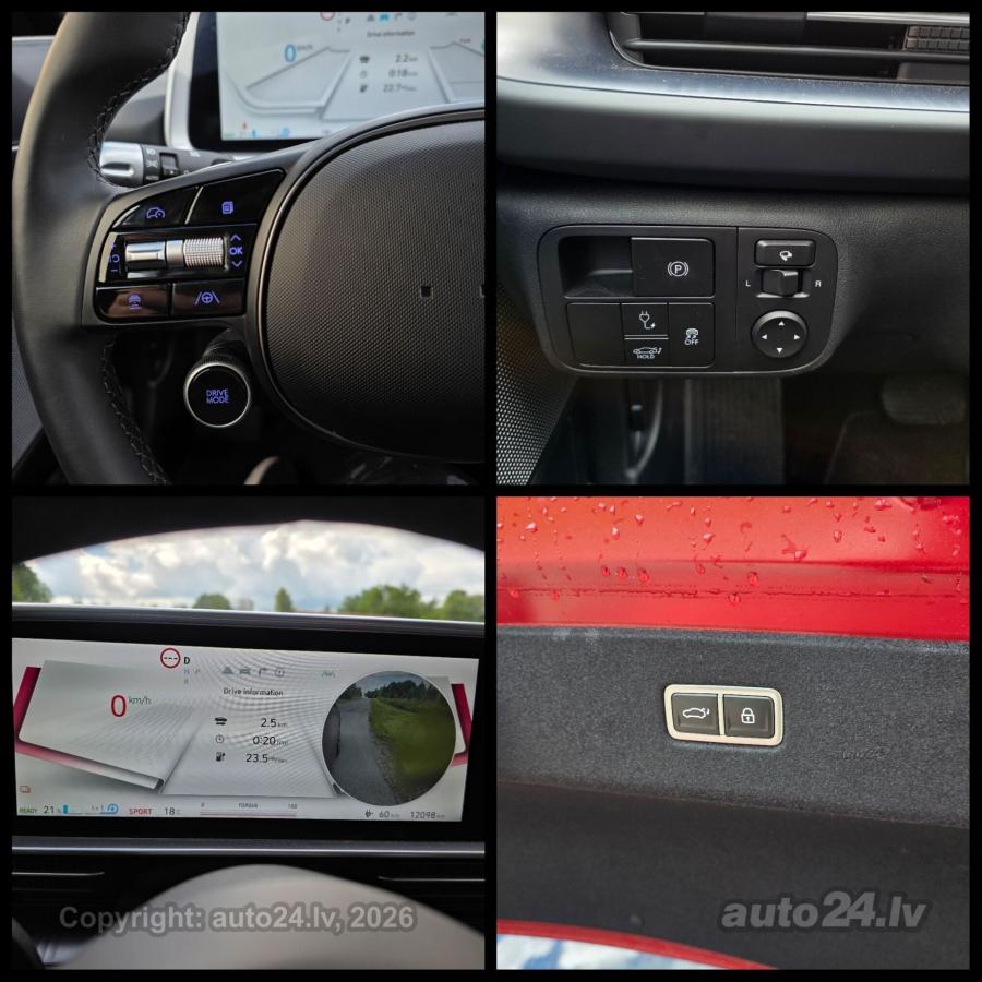Sarkans Hyundai IONIQ 6 2023 Viljandi, ar dzinēja tilpumu 0.00 L un nobraukumu 12 tūkst. km par 28999 €, foto 22 vietnē AUTOMOTO.COM.LV