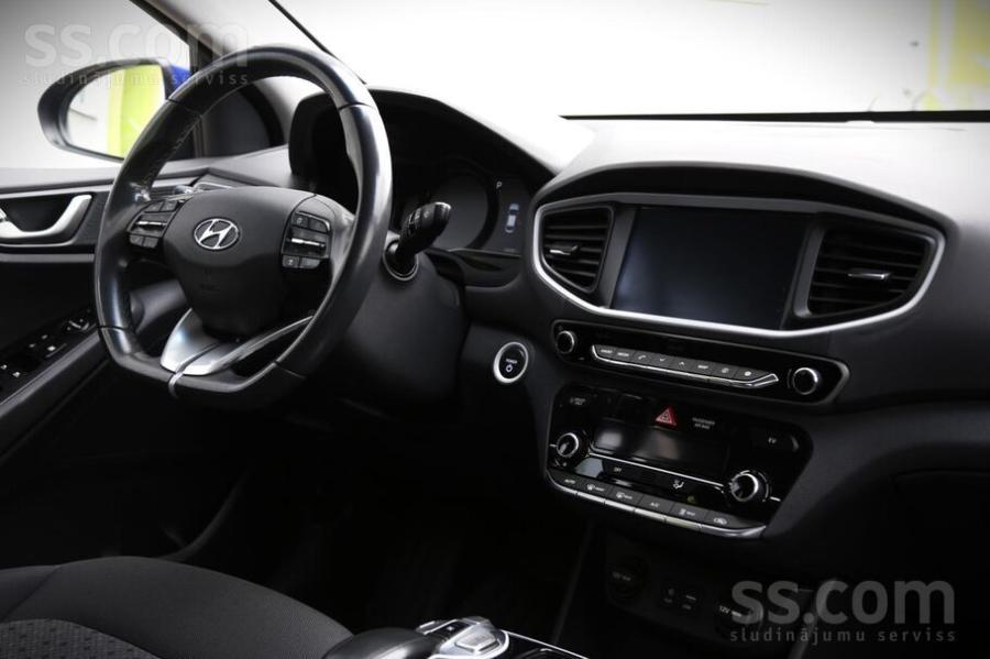 Blue Hyundai Ioniq 2019 in Riga, with an engine capacity of 0.00 L and mileage of 242 thousand km for 7995 €, photo 15 on AUTOMOTO.COM.LV