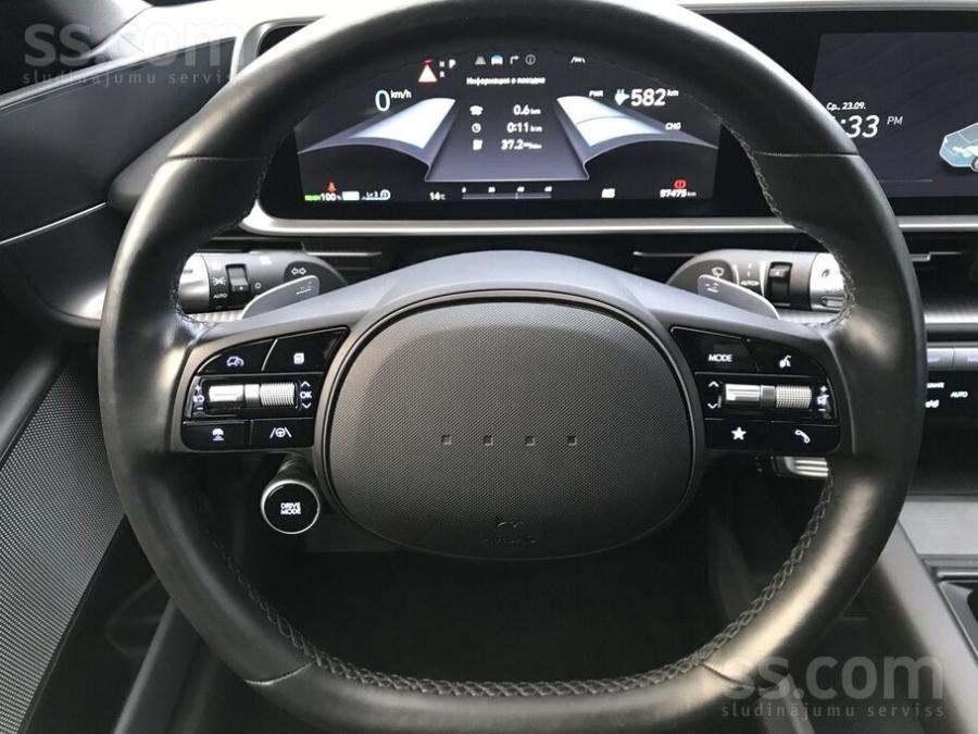 Blue Hyundai Ioniq 2023 in Riga, with an engine capacity of 0.00 L and mileage of 57 thousand km for 28750 €, photo 10 on AUTOMOTO.COM.LV