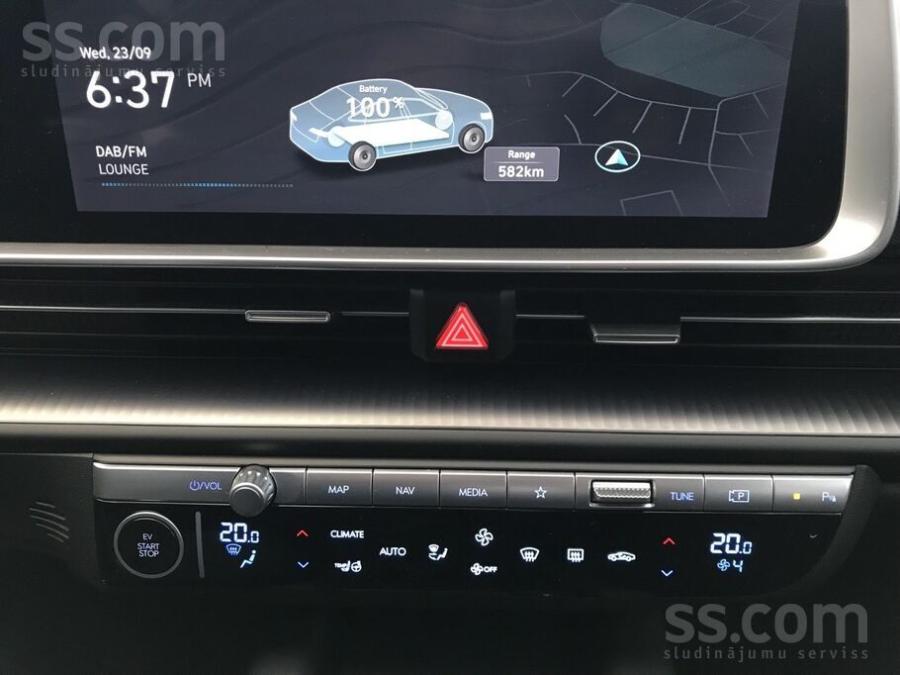 Blue Hyundai Ioniq 2023 in Riga, with an engine capacity of 0.00 L and mileage of 57 thousand km for 28750 €, photo 16 on AUTOMOTO.COM.LV