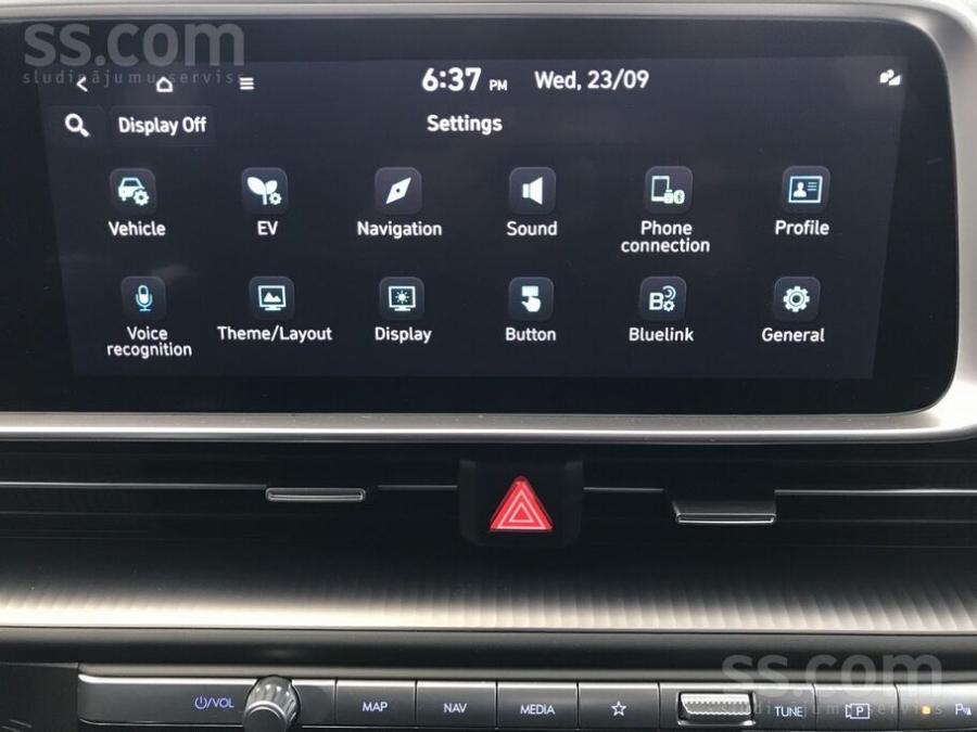 Blue Hyundai Ioniq 2023 in Riga, with an engine capacity of 0.00 L and mileage of 57 thousand km for 28750 €, photo 19 on AUTOMOTO.COM.LV