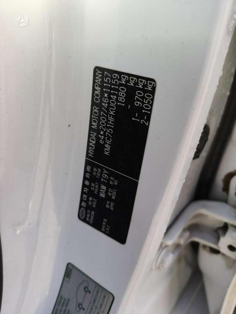 White Hyundai Ioniq 2019 in Kaunas, with an engine capacity of 0.00 L and mileage of 135 thousand km for 9800 €, photo 9 on AUTOMOTO.COM.LV