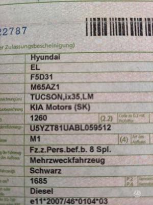 Black Hyundai ix35 2011 in Panevezys, with an engine capacity of 1.69 L and mileage of 265 thousand km for 5100 €, photo 13 on AUTOMOTO.COM.LV