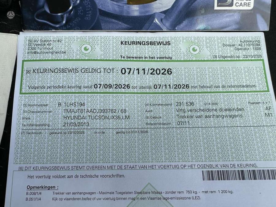 Черный Хендай их35 2013 в Каунас, объемом двигателя 1.59 л и пробегом 240 тыс. км за 5750 €, фото 18 на AUTOMOTO.COM.LV