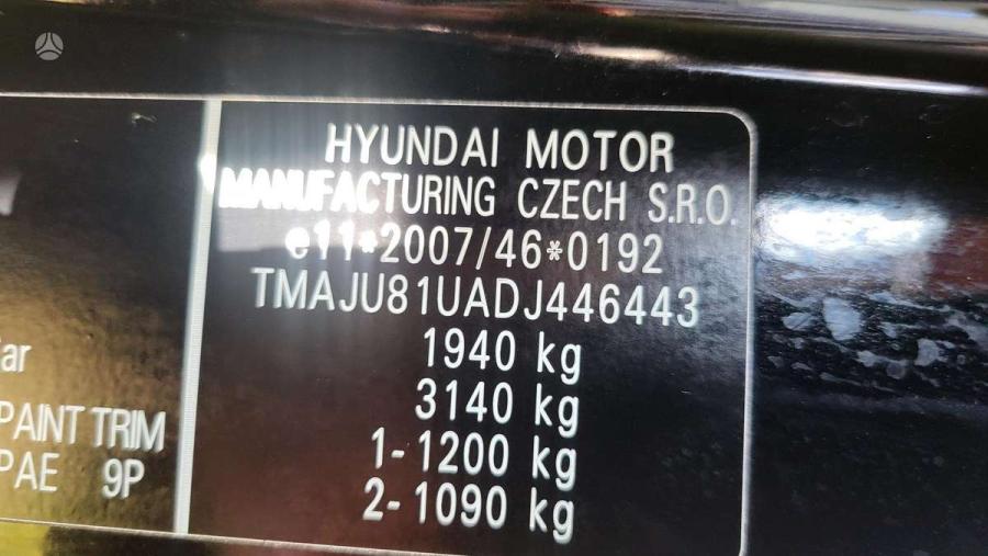 Melns Hyundai ix35 2013 Šauļi, ar dzinēja tilpumu 1.69 L un nobraukumu 184 tūkst. km par 5950 €, foto 16 vietnē AUTOMOTO.COM.LV