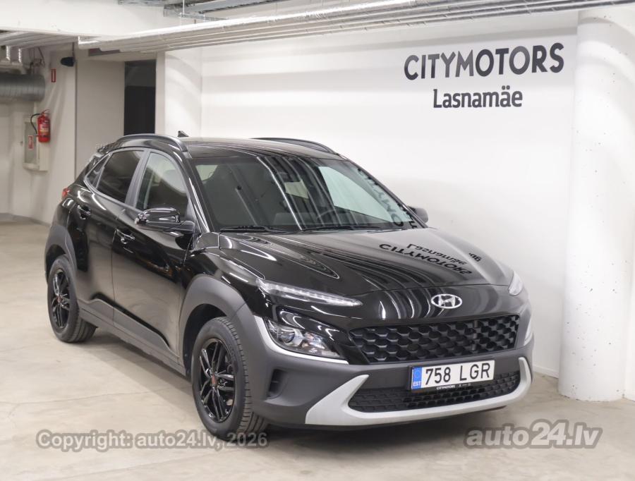 Black Hyundai Kona 2022 in Tallinn, with an engine capacity of 1.00 L and mileage of 36 thousand km for 14900 €, photo 5 on AUTOMOTO.COM.LV
