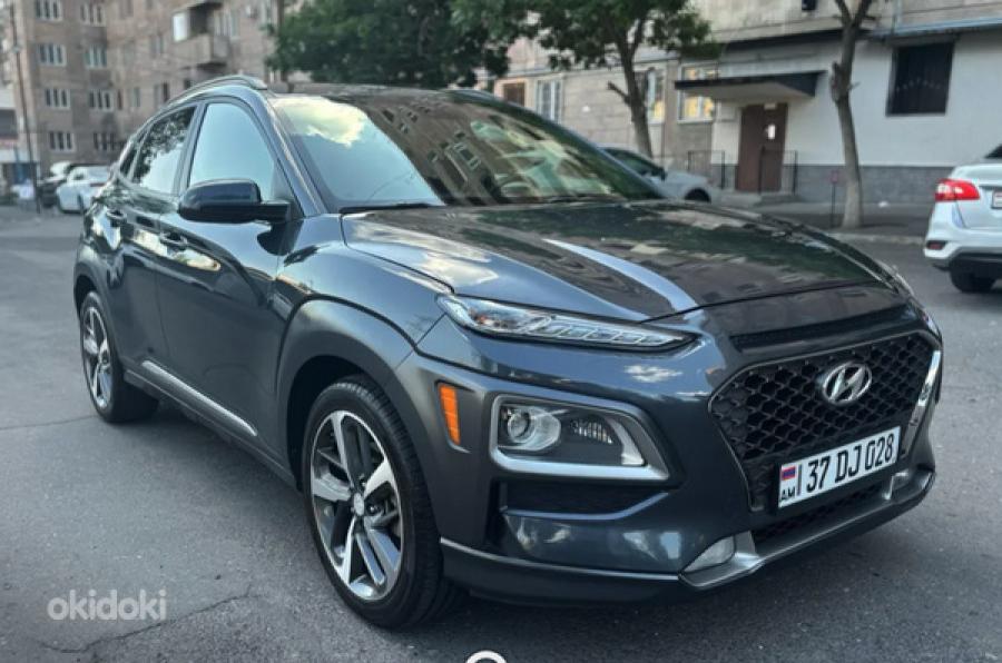 Black Hyundai Kona 2025 in Rakvere, with an engine capacity of 13.10 L and mileage of 75 thousand km for 30000 €, photo 1 on AUTOMOTO.COM.LV