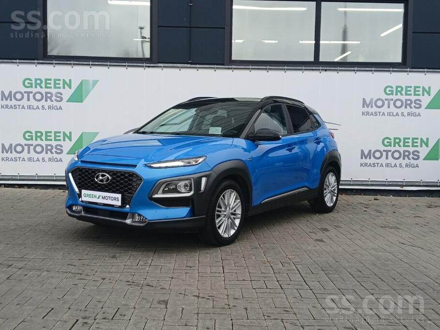 Zils Hyundai Kona 2020 Rīga, ar dzinēja tilpumu 1.60 L un nobraukumu 25 tūkst. km par 20500 €, foto 1 vietnē AUTOMOTO.COM.LV