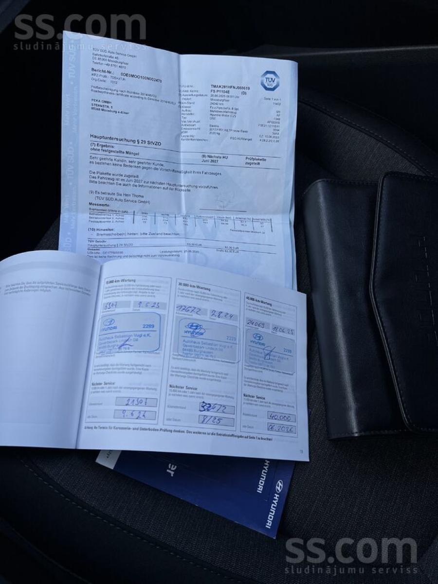 Blue Hyundai Kona 2022 in Riga, with an engine capacity of 1.00 L and mileage of 32 thousand km for 18450 €, photo 28 on AUTOMOTO.COM.LV