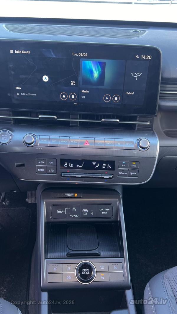 Blue Hyundai Kona 2024 in Tallinn, with an engine capacity of 1.60 L and mileage of 9 thousand km for 29500 €, photo 11 on AUTOMOTO.COM.LV
