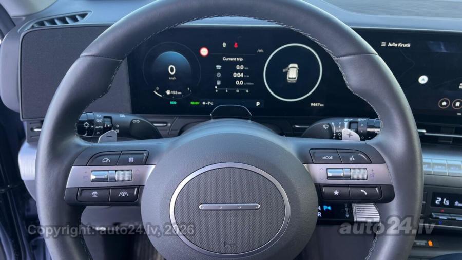 Zils Hyundai Kona 2024 Tallina, ar dzinēja tilpumu 1.60 L un nobraukumu 9 tūkst. km par 29500 €, foto 12 vietnē AUTOMOTO.COM.LV