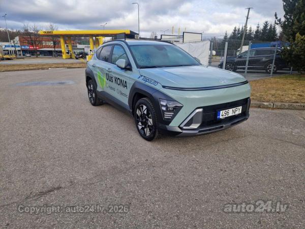 Green Hyundai Kona 2024 in Parnu, with an engine capacity of 1.60 L and mileage of 13 thousand km for 34550 €, photo 3 on AUTOMOTO.COM.LV