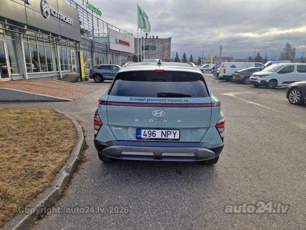 Green Hyundai Kona 2024 in Parnu, with an engine capacity of 1.60 L and mileage of 13 thousand km for 34550 €, photo 5 on AUTOMOTO.COM.LV