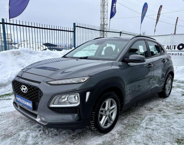 Grey Hyundai Kona 2019 in Panevezys, with an engine capacity of 1.60 L and mileage of 116 thousand km for 9950 €, photo 1 on AUTOMOTO.COM.LV