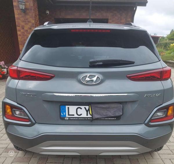 Grey Hyundai Kona 2019 in Vilnius, with an engine capacity of 1.59 L and mileage of 84 thousand km for 13500 €, photo 4 on AUTOMOTO.COM.LV
