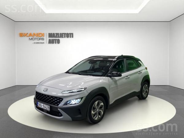 Grey Hyundai Kona 2022 in Riga, with an engine capacity of 1.60 L and mileage of 57 thousand km for 16990 €, photo 1 on AUTOMOTO.COM.LV