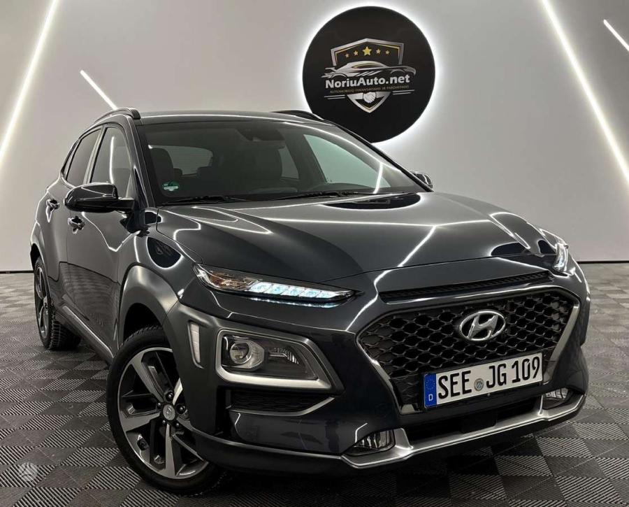 Pelēks Hyundai Kona 2018 Marijampole, ar dzinēja tilpumu 1.59 L un nobraukumu 96 tūkst. km par 14500 €, foto 1 vietnē AUTOMOTO.COM.LV