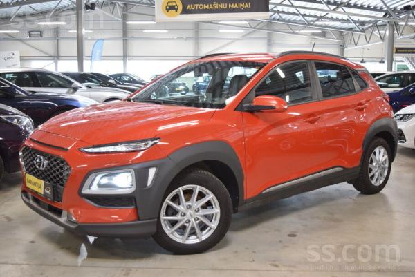 Orange Hyundai Kona 2018 in Riga, with an engine capacity of 1.00 L and mileage of 132 thousand km for 9900 €, photo 1 on AUTOMOTO.COM.LV