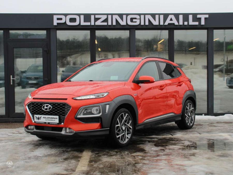 Red Hyundai Kona 2020 in Vilnius, with an engine capacity of 1.58 L and mileage of 64 thousand km for 17000 €, photo 1 on AUTOMOTO.COM.LV