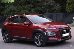 Red Hyundai Kona 2020 in Klaipeda, with an engine capacity of 1.59 L and mileage of 85 thousand km for 17000 €, photo  on AUTOMOTO.COM.LV