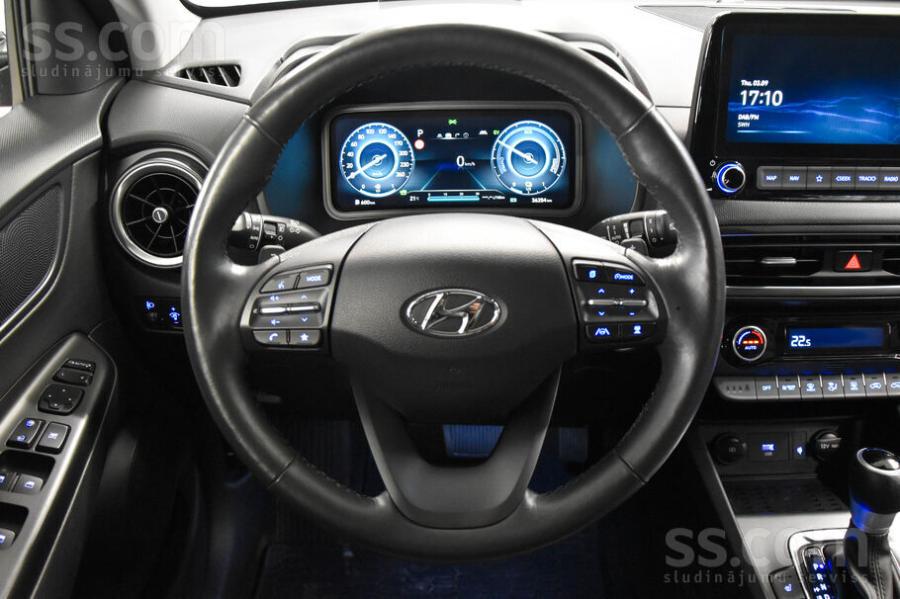 Red Hyundai Kona 2022 in Riga, with an engine capacity of 1.60 L and mileage of 37 thousand km for 20990 €, photo 22 on AUTOMOTO.COM.LV