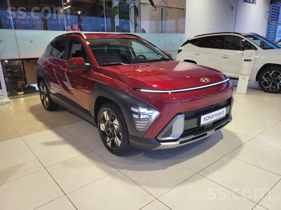 Sarkans Hyundai Kona 2025 Rīga, ar dzinēja tilpumu 1.60 L un nobraukumu 20 tūkst. km par 32707 €, foto 2 vietnē AUTOMOTO.COM.LV