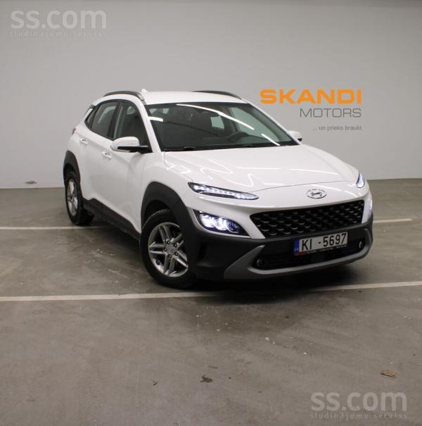 White Hyundai Kona 2021 in Riga, with an engine capacity of 1.00 L and mileage of 64 thousand km for 14990 €, photo 3 on AUTOMOTO.COM.LV