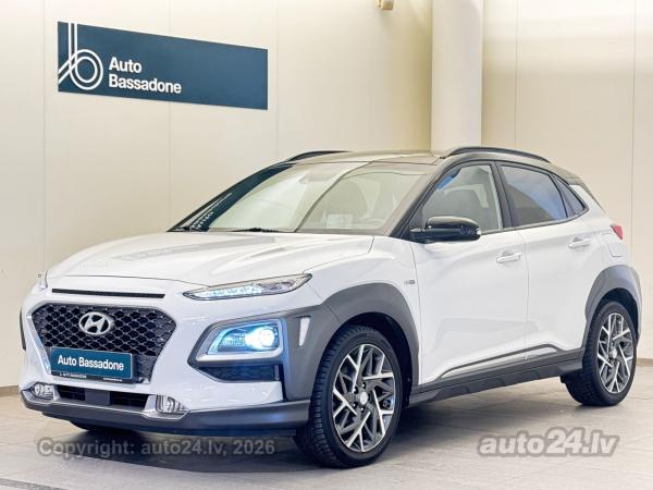 White Hyundai Kona 2020 in Tallinn, with an engine capacity of 1.60 L and mileage of 50 thousand km for 16500 €, photo 1 on AUTOMOTO.COM.LV