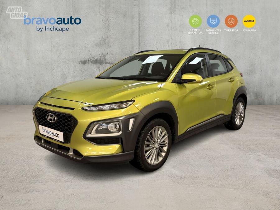 Yellow Hyundai Kona 2018 in Vilnius, with an engine capacity of 1.00 L and mileage of 40 thousand km for 12000 €, photo 1 on AUTOMOTO.COM.LV
